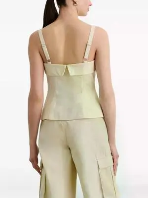TOCCIN Jayden Front-zip Cotton Top