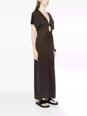 P.a.r.o.s.h Cut-out Maxi Dress - Brown