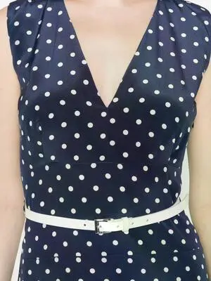 P.a.r.o.s.h Polka-dot Belted Midi Dress