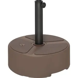 OUTSUNNY Patio Umbrella Base Holder - Brown