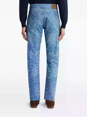 Etro Jacquard Paisley Denim Jeans