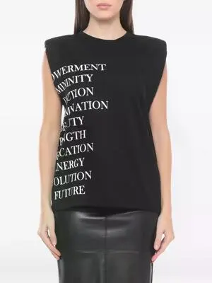 Elisabetta Franchi Text Print Tank Top