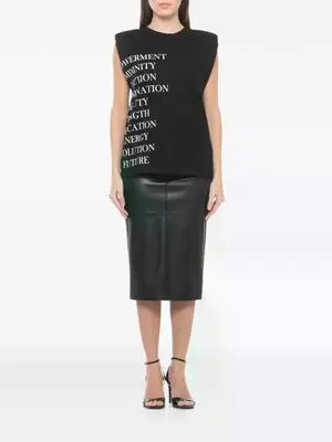Elisabetta Franchi Text Print Tank Top