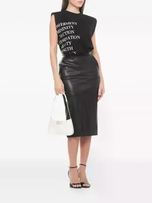 Elisabetta Franchi Text Print Tank Top