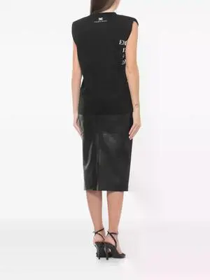 Elisabetta Franchi Text Print Tank Top