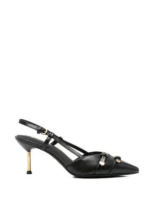TAMARIS Leather Slingback Pumps - Black