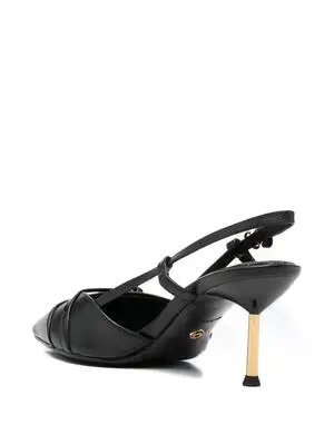 TAMARIS Leather Slingback Pumps - Black