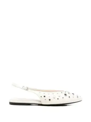 TAMARIS Studded Slingback Flat Pumps - Neutrals