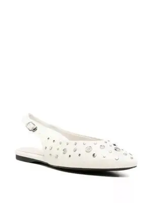 TAMARIS Studded Slingback Flat Pumps - Neutrals