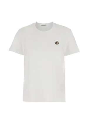 Moncler Logo-patch Crew-neck T-shirt - White