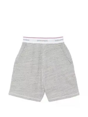 Dsquared2 Logo Waistband Tape Shorts - Grey