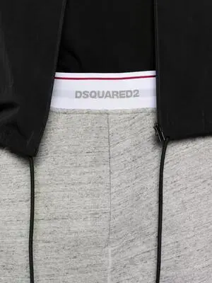 Dsquared2 Logo Waistband Tape Shorts - Grey