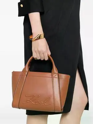 Karl Lagerfeld K7ville Embossed-logo Tote Bag - Brown