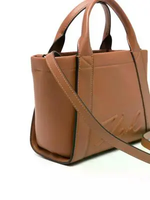 Karl Lagerfeld K7ville Embossed-logo Tote Bag - Brown