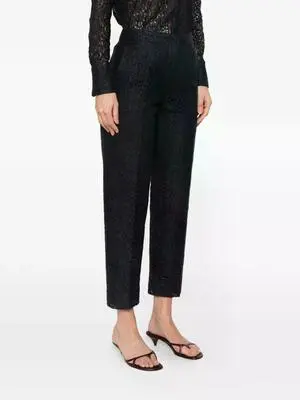 Max Mara Corona Lace Straight-leg Trousers - Blue