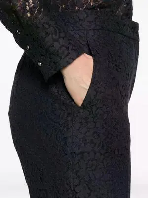 Max Mara Corona Lace Straight-leg Trousers - Blue