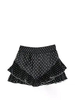 SELF-PORTRAIT Polka-dot Pleated Shorts