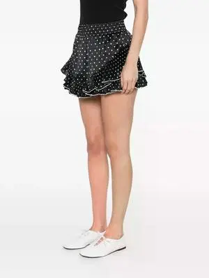 SELF-PORTRAIT Polka-dot Pleated Shorts