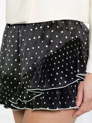 SELF-PORTRAIT Polka-dot Pleated Shorts