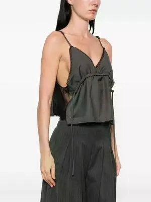 LA PISCINE Lace-trimmed Cami Top