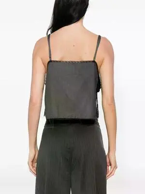 LA PISCINE Lace-trimmed Cami Top