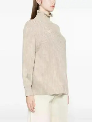 Max Mara Ruffled Cotton Sweater - Neutrals