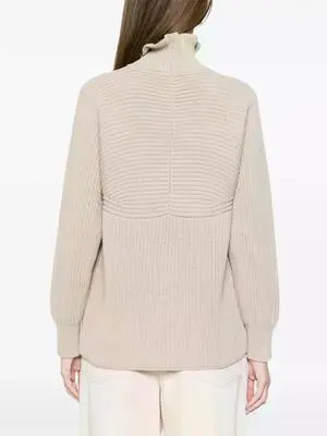 Max Mara Ruffled Cotton Sweater - Neutrals