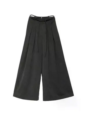 LA PISCINE Pinstripe Wide Leg Trousers