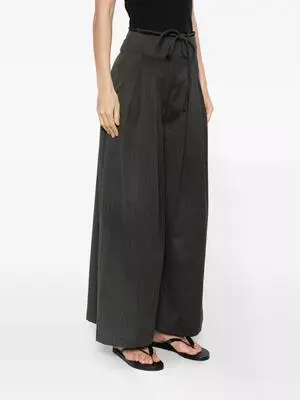 LA PISCINE Pinstripe Wide Leg Trousers
