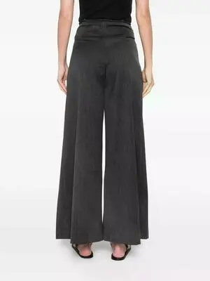 LA PISCINE Pinstripe Wide Leg Trousers