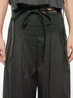 LA PISCINE Pinstripe Wide Leg Trousers
