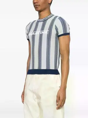 Martine Rose Striped Graphic T-shirt - Grey