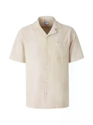 Fedeli Chest-pocket Short-sleeve Shirt - Neutrals