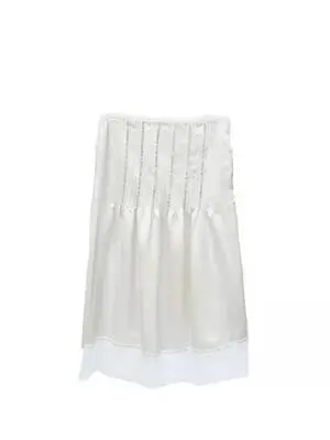 3.1 Phillip Lim Crystal-inlay Embellished Slip Skirt - Neutrals
