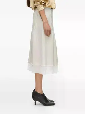 3.1 Phillip Lim Crystal-inlay Embellished Slip Skirt - Neutrals