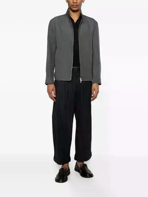 LARDINI Zip Collar Jacket - Grey