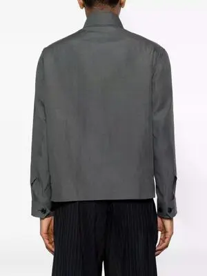 LARDINI Zip Collar Jacket - Grey