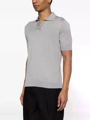 LARDINI V-neck Short-sleeve T-shirt - Grey