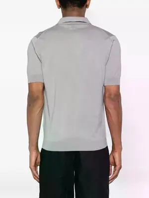 LARDINI V-neck Short-sleeve T-shirt - Grey