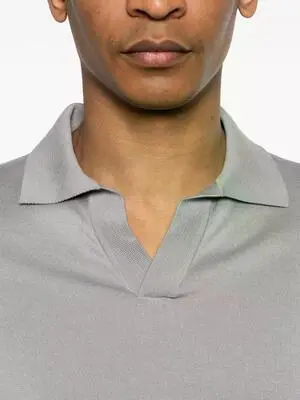 LARDINI V-neck Short-sleeve T-shirt - Grey