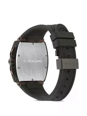 FERRAGAMO F-80 Tonneau Chronograph 42mm Watch - Black