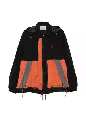 Kolor Colour-block Hooded Jacket - Black