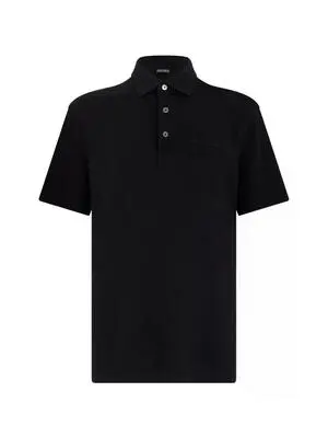 Zegna Pocket Polo Shirt - Black