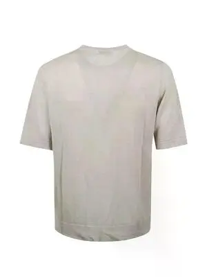BALLANTYNE Diamond-pattern Linen T-shirt - Neutrals