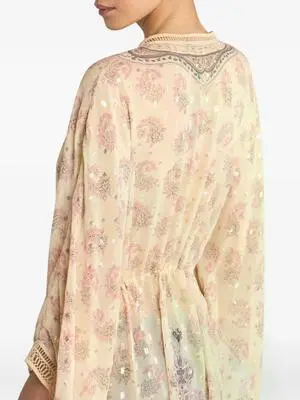 Etro Silk Kaftan With Paisley Print