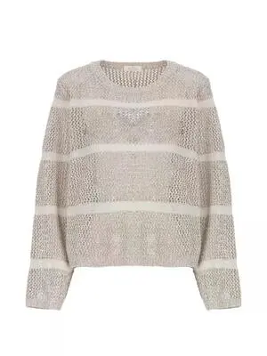 PANICALE Sequined Perforated-design Sweatshirt