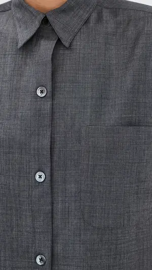TWP Button Down Top - Medium Indigo