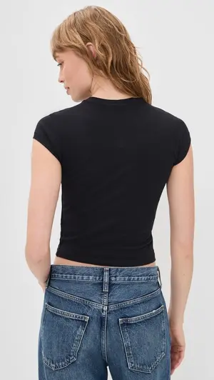 SLVRLAKE Cap-sleeve Tee - Raven