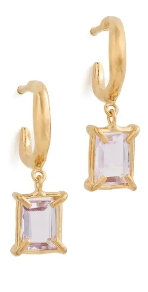 Chan Luu Petite Hoop Earrings With Drop