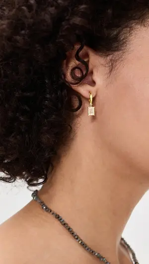Chan Luu Petite Hoop Earrings With Drop